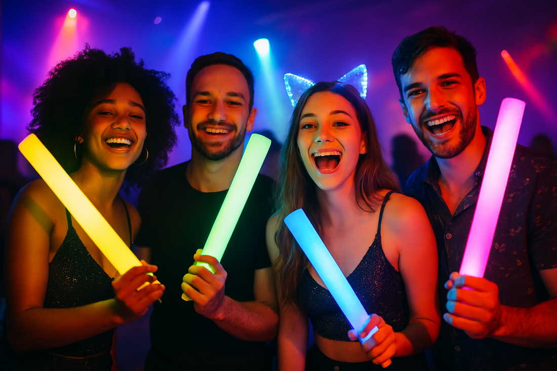 Custom LED Foam Sticks, Glow Sticks & Party Lights | Personalized Glow